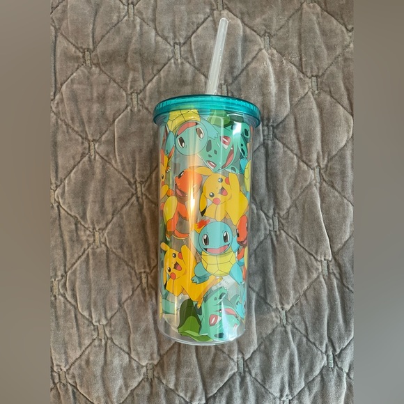 Pokemon | Dining | Pokemon Tumbler 2oz Cold Cup With Straw Pikachu ...